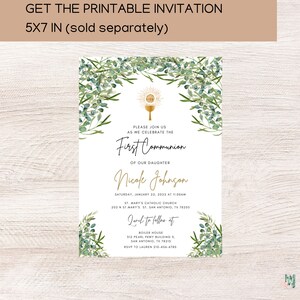 Printable Table Seating Chart for First Communion Template Canva ...