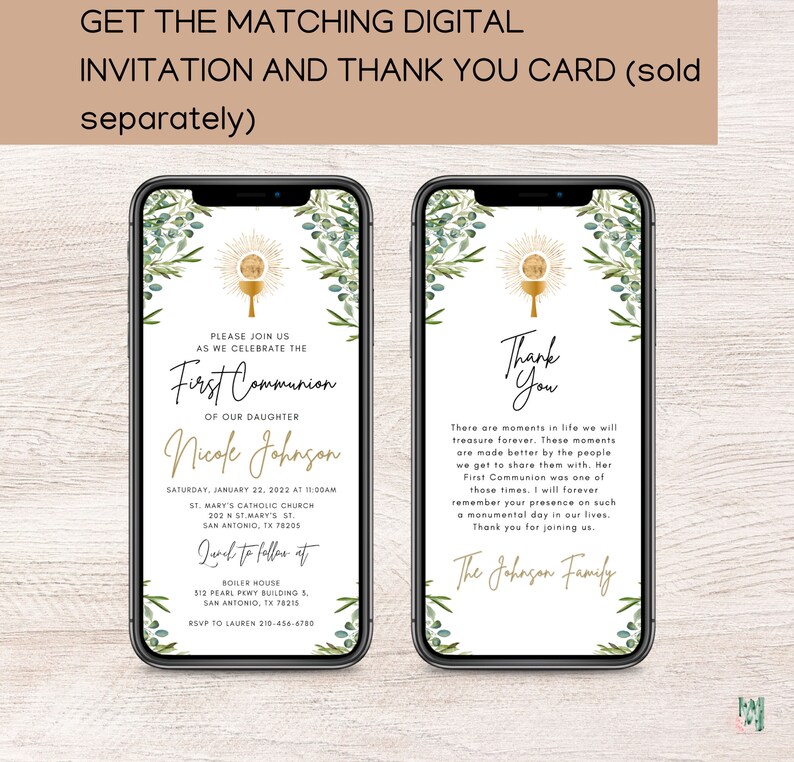 Printable Table Seating Chart for First Communion Template Canva ...