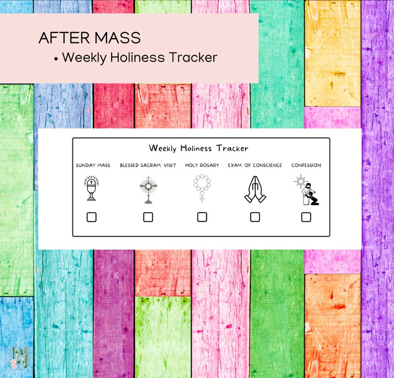 Sunday Mass Notes Printable Download and Print Holiness Tracker Sunday ...