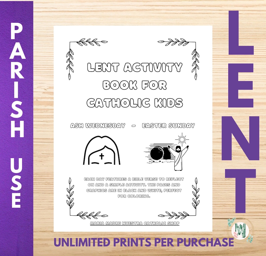 LENT Activity Pdf for Catholic Kids Lent Daily Coloring Pdf Catholic ...