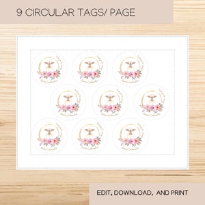 Catholic Confirmation Favor Tags: Editable Template (digital Download ...