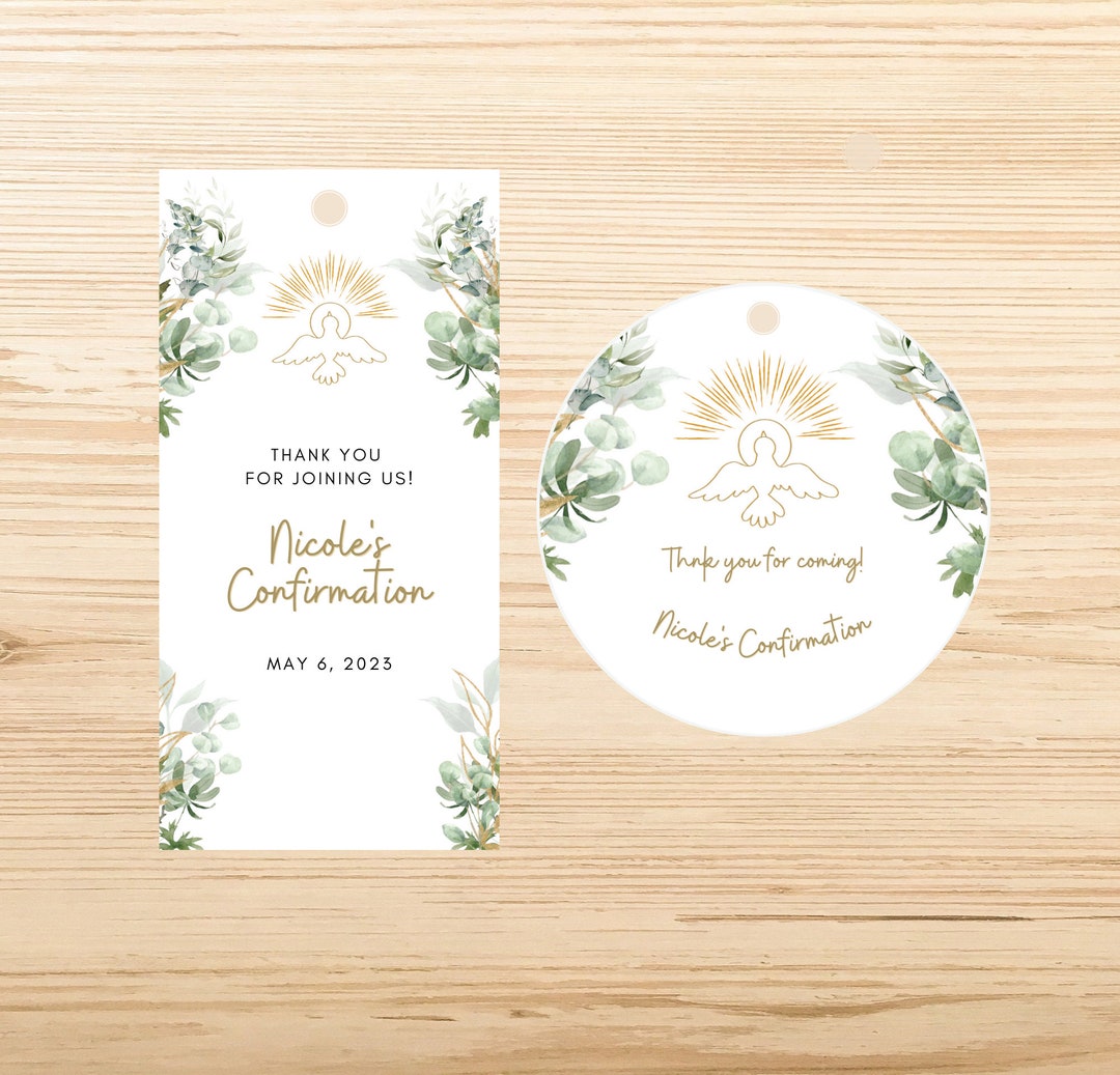 Catholic Confirmation Printable Favor Tags . Printable Favor Tags ...
