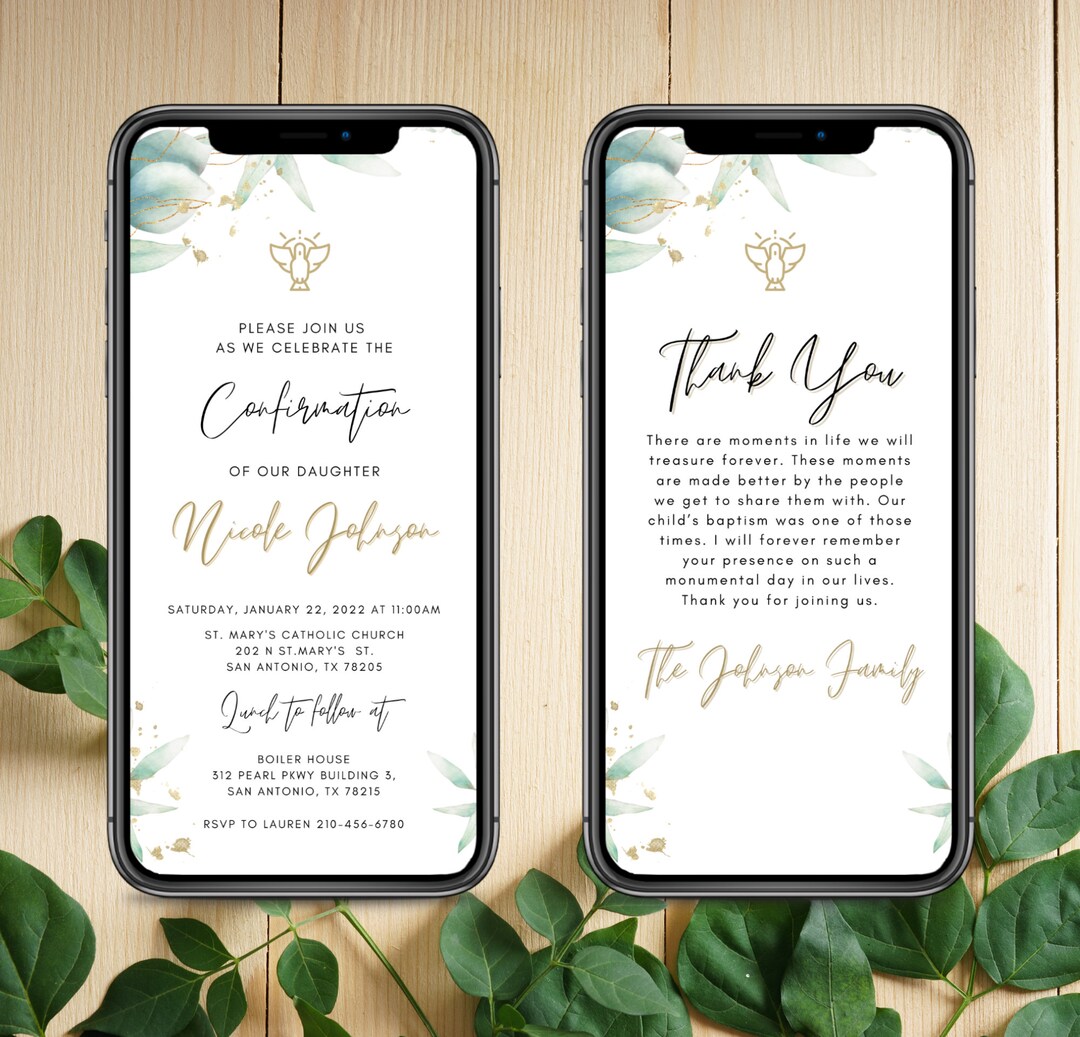 Confirmation Invitation Digital Confirmation Invitation Template Canva ...