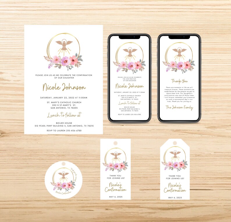 Confirmation Invitation Digital Confirmation Printable - Etsy