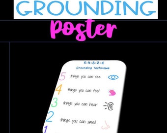 Therapy Grounding Technique Poster - Etsy
