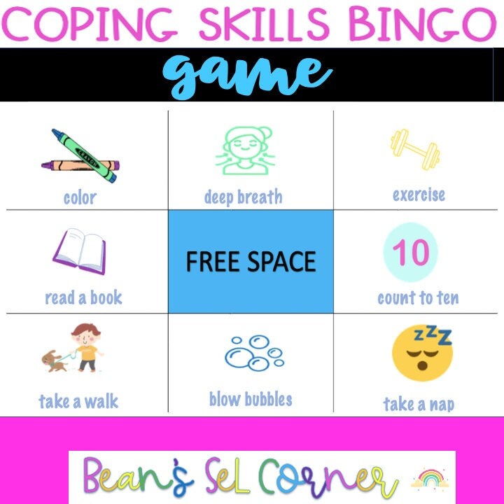 Coping Skills Bingo Game - Etsy