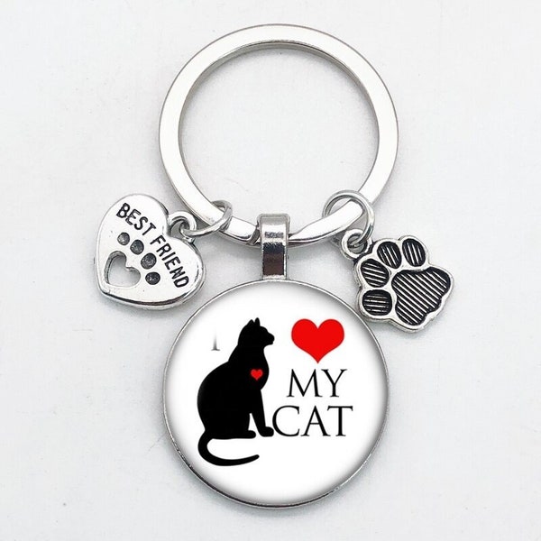 Cat Key Ring - Etsy UK