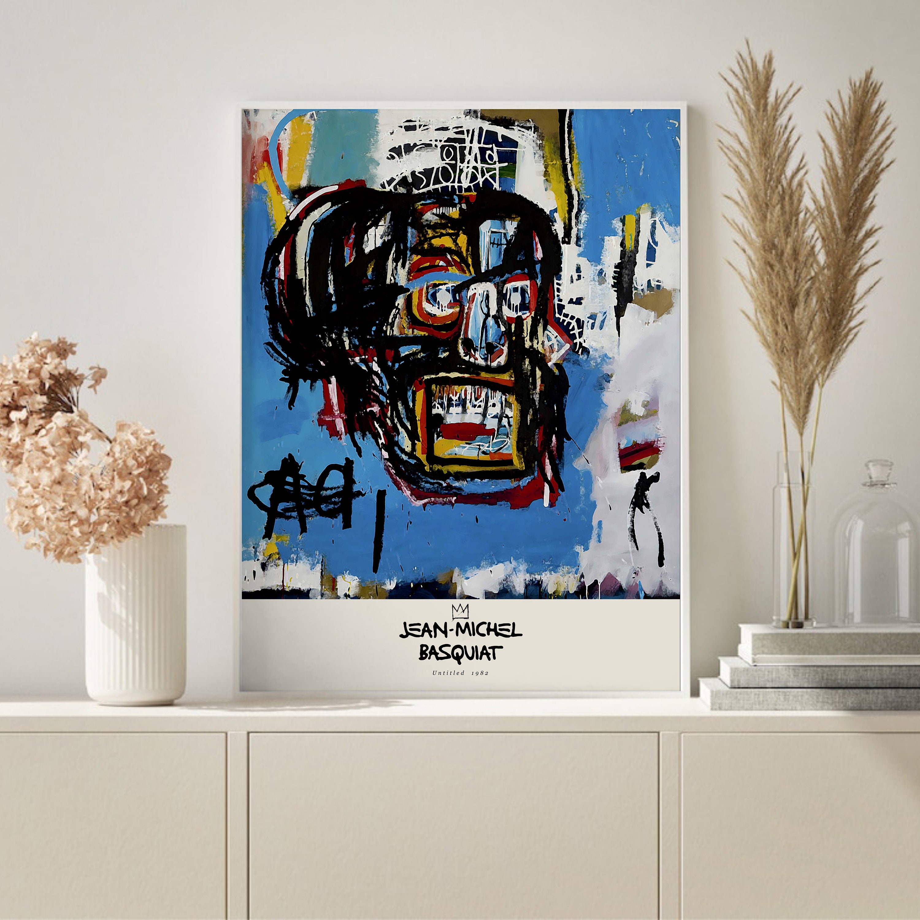 Jean Michel Basquiat Print, Untitled 1982, Basquiat Art Premium Matte ...