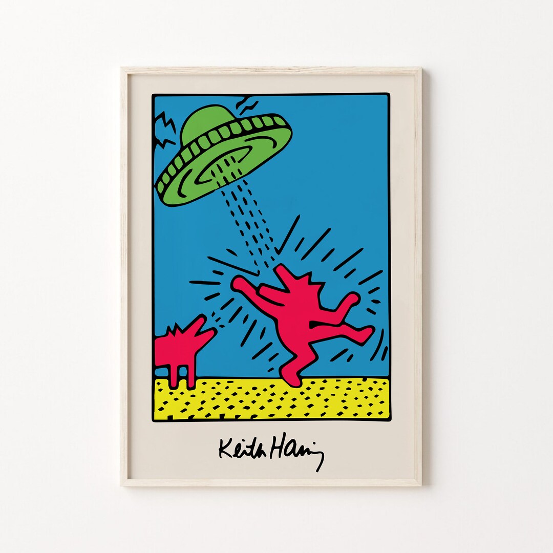 Keith Haring Alien Print Keith Haring Poster Urban Art Pop - Etsy