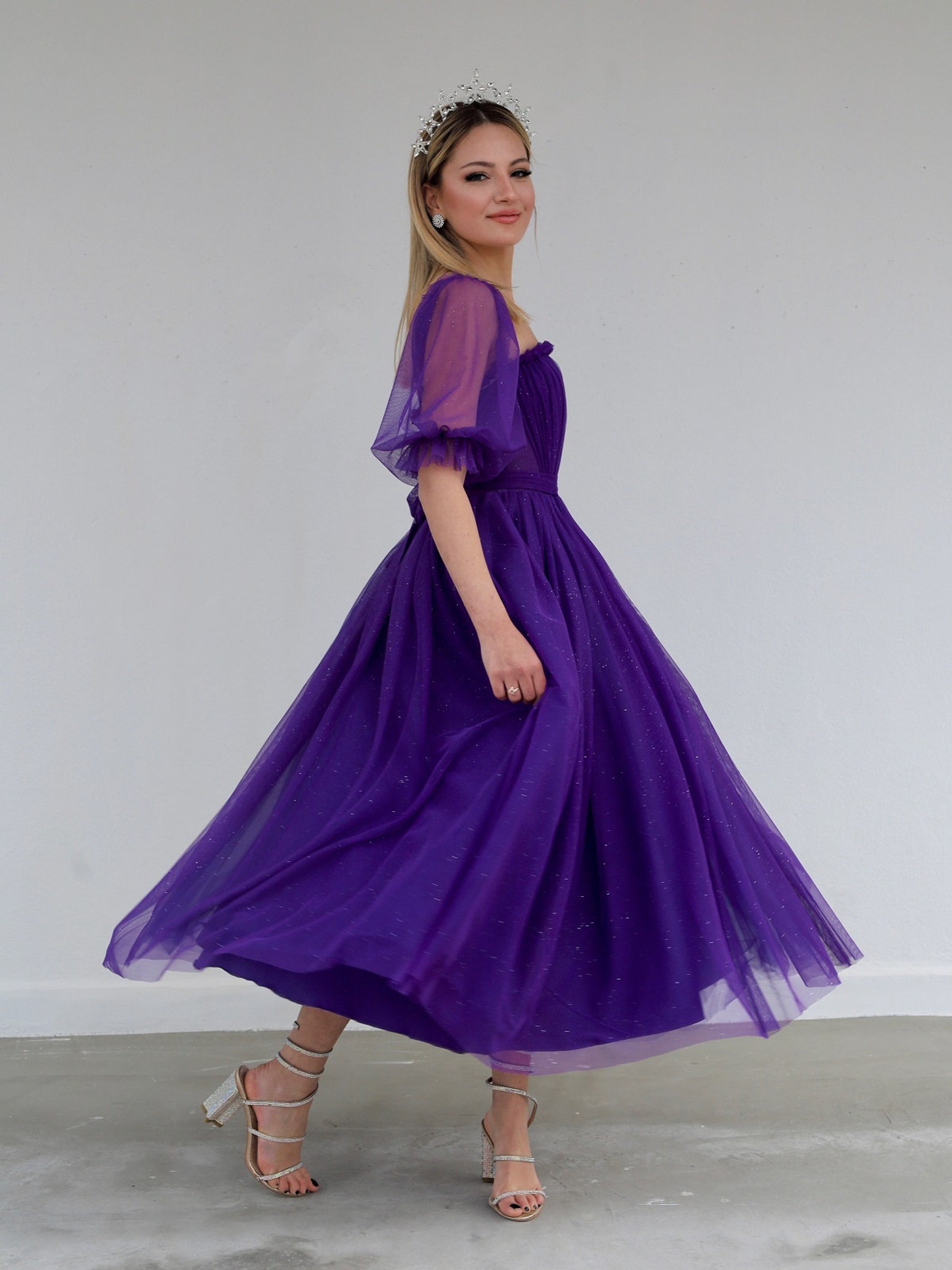 Purple Tutu Maxi Dress/ Tulle Corset Prom Dress/tulle Prom - Etsy