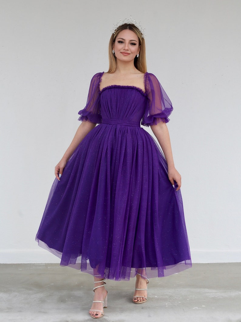 Purple Tutu Maxi Dress/ Tulle Corset Prom Dress/tulle Prom - Etsy