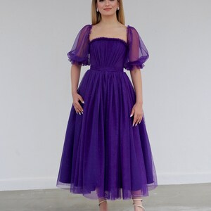 Purple Tutu Maxi Dress/ Tulle Corset Prom Dress/tulle Prom - Etsy