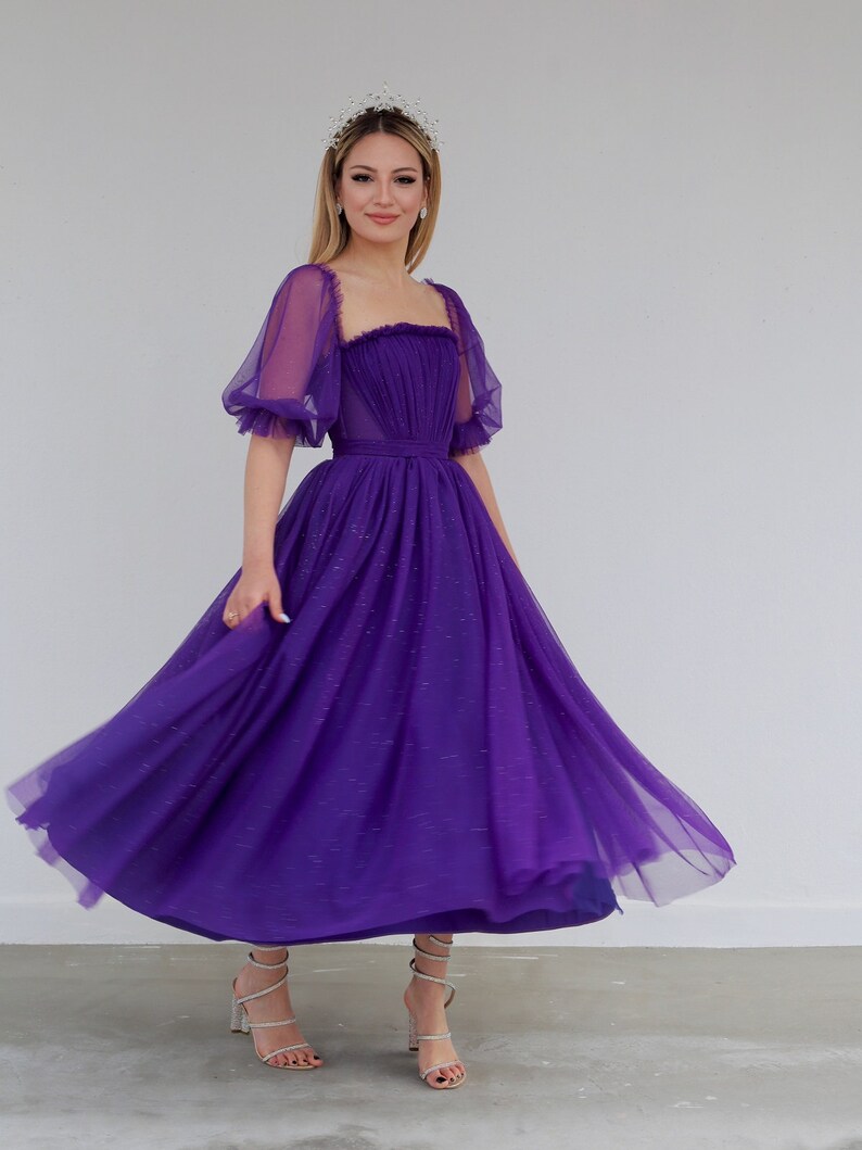 Purple Tutu Maxi Dress/ Tulle Corset Prom Dress/tulle Prom - Etsy