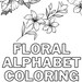 Floral Alphabet Coloring Book - Etsy