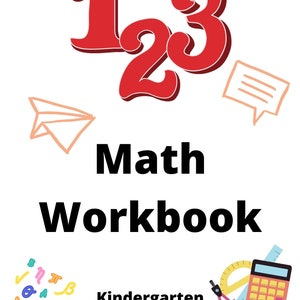 Kindergarten Math Worksheet Book for Math Practice - Etsy