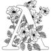 Floral Alphabet Coloring Book - Etsy