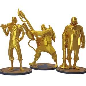 Team Fortress 2 3D Printed Low Poly Mini Statues All TF2 Class ...