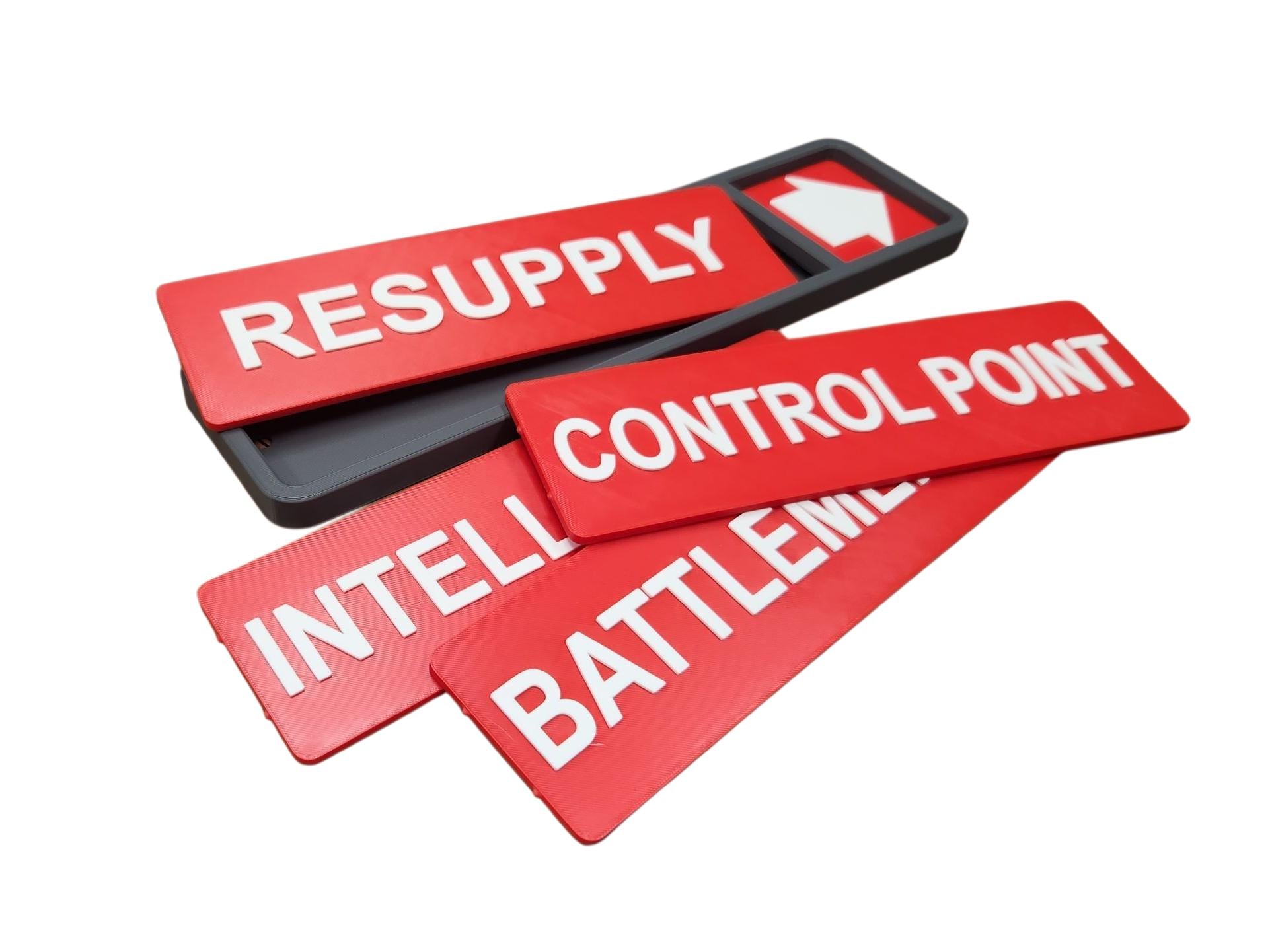 Directional Signs - Intel/control Point/battlements/resupply: 3D ...