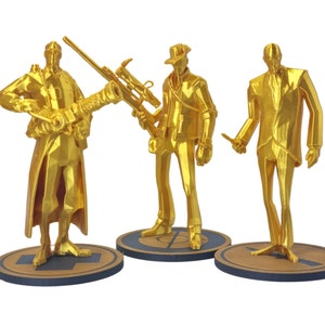 Team Fortress 2 3D Printed Low Poly Mini Statues All TF2 Class ...