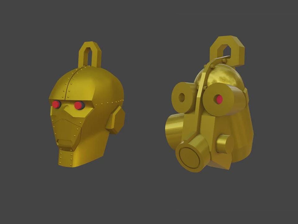 Botkiller Keychain: 3D Printed Spy/pyro Replica Mini Head Figurine ...