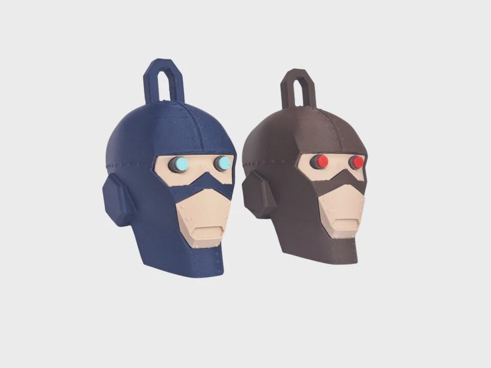 Botkiller Keychain: 3D Printed Spy/pyro Replica Mini Head Figurine ...