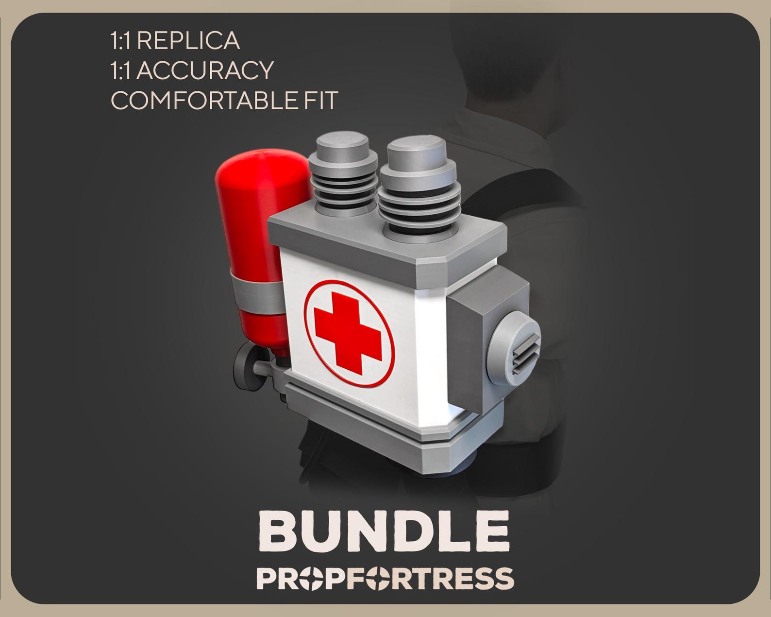 Medic Backpack: 3D Printed Replica Backpack Cosplay Prop (team Fortress ...