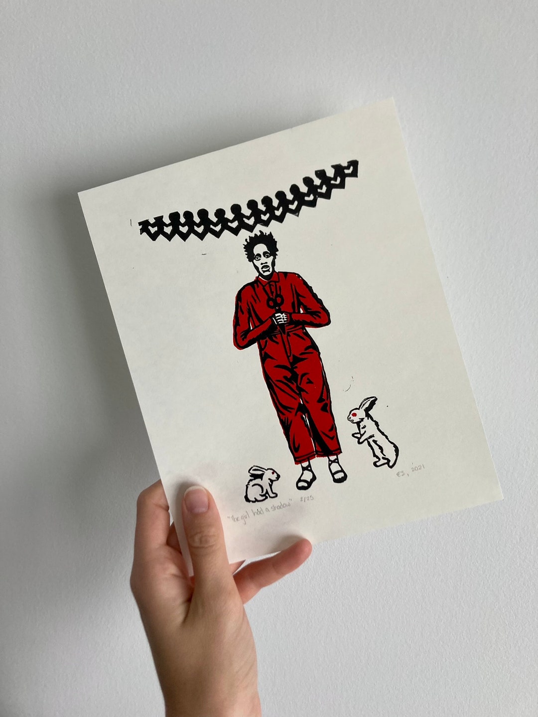 Jordan Peele Us Horror Lino Print 8x10 Limited Edition Signed - Etsy