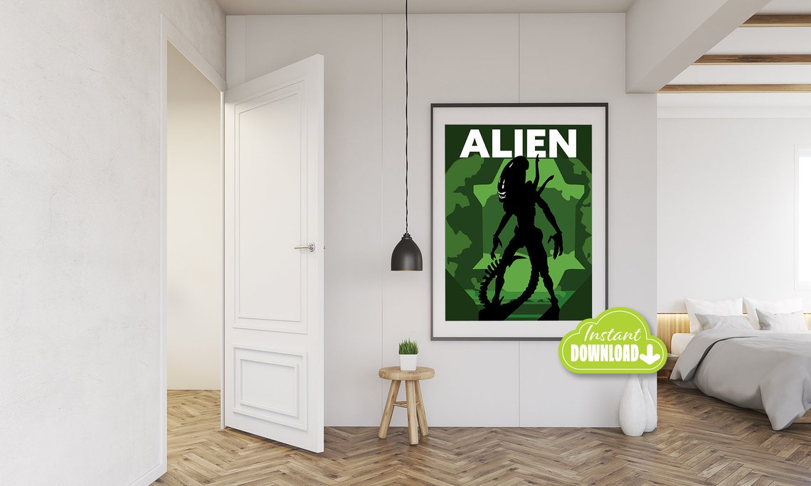 Horror Movie - Alien - Minimalist Poster - DIGITAL DOWNLOAD VERSION - Etsy