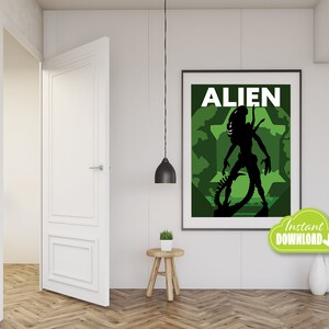 Horror Movie - Alien - Minimalist Poster - DIGITAL DOWNLOAD VERSION - Etsy