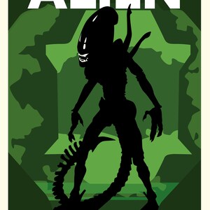 Horror Movie - Alien - Minimalist Poster - DIGITAL DOWNLOAD VERSION - Etsy