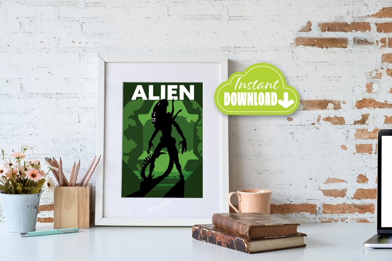 Horror Movie - Alien - Minimalist Poster - DIGITAL DOWNLOAD VERSION - Etsy