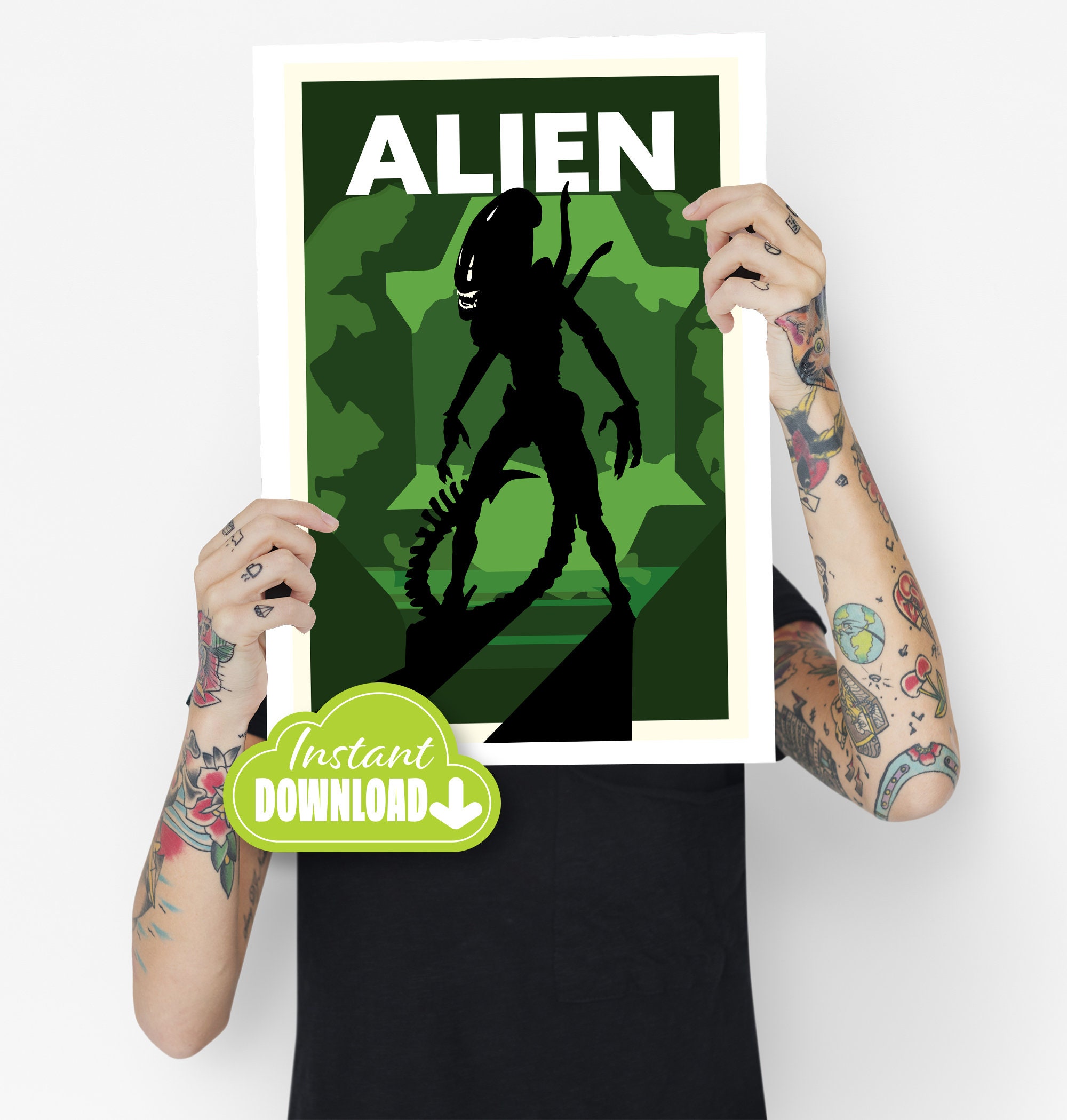 Horror Movie - Alien - Minimalist Poster - DIGITAL DOWNLOAD VERSION - Etsy