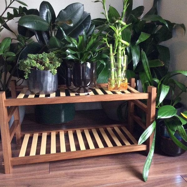 Walnut Plant Stand - Etsy