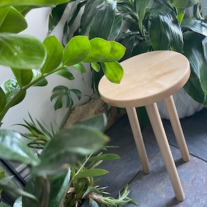 Maple Stool. Handmade Solid Maple Plant Stool. Tripod Stool - Etsy