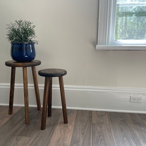 Handmade Solid Pine Decorative Stools. Plant Stools. Plant Stand. Three ...