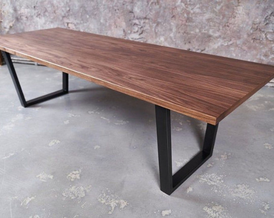 Solid Walnut Dining Table. Hardwood Tables Handcrafted From Solid ...