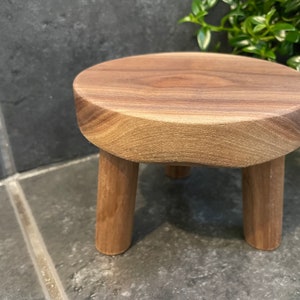 Walnut Stool, Small Live Edge Walnut Stools, Three Leg - Etsy