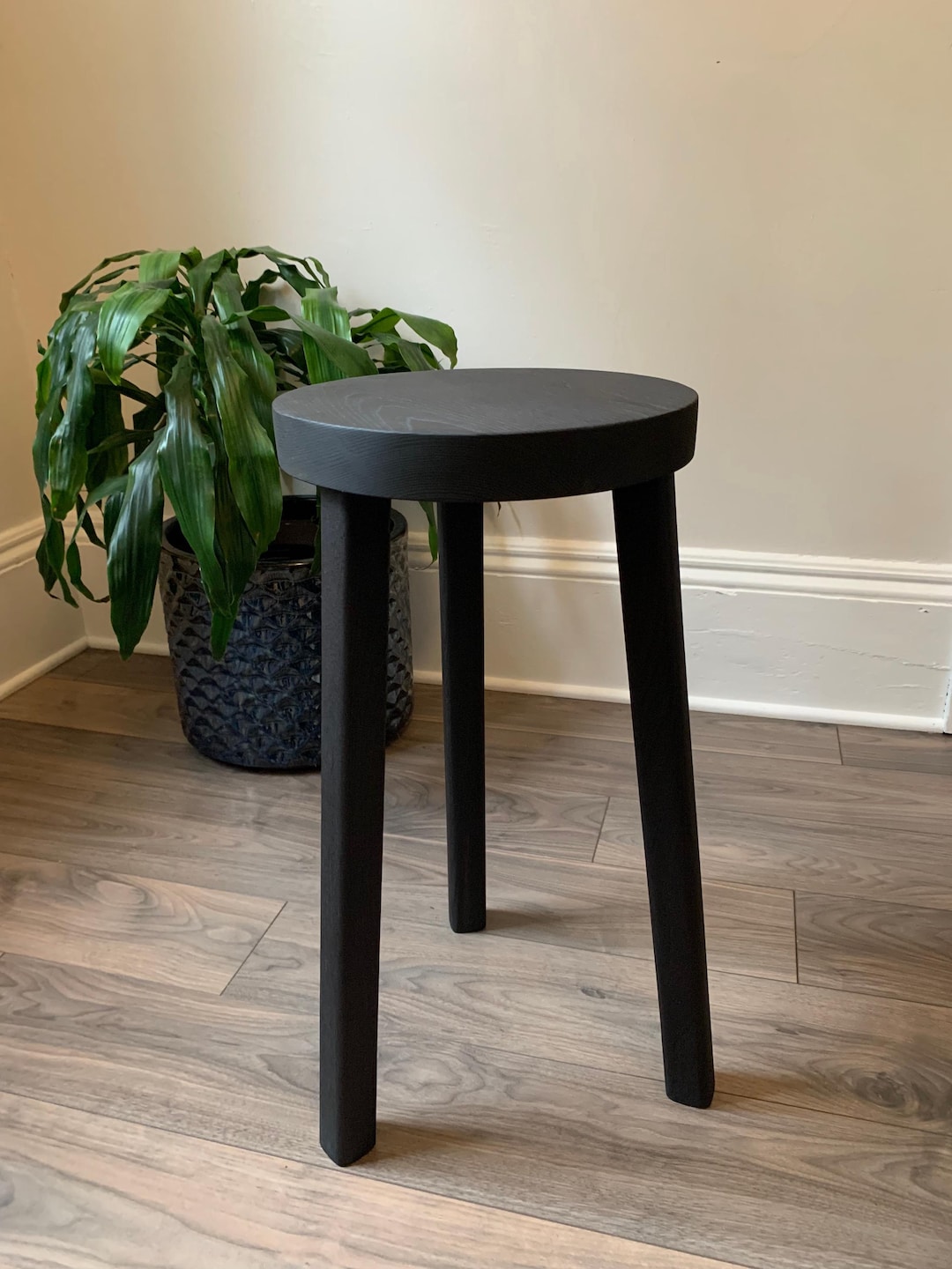 Solid Ash Bar Stool W Charcoal Stain. Made With Traditional Mortis and ...