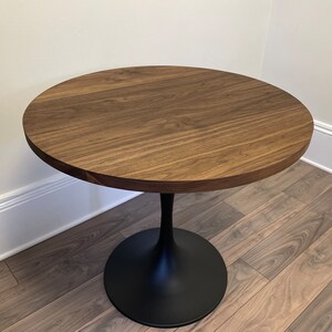 Round Walnut Table. Build Your Own Round Table. Metal or Hardwood Legs ...