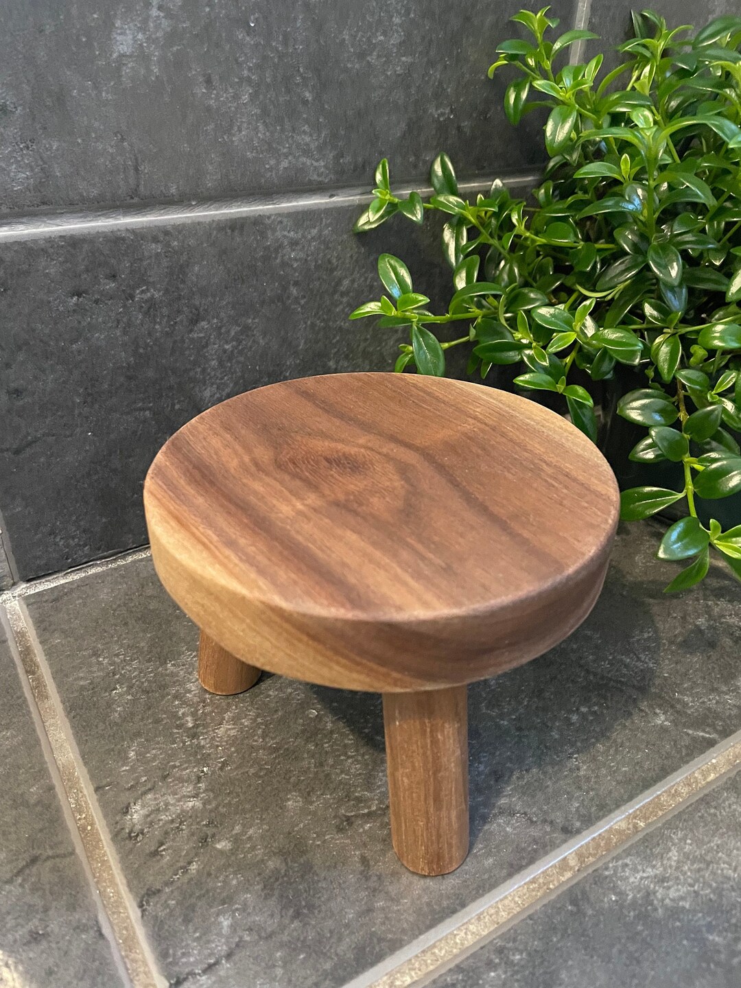 Walnut Stool, Small Live Edge Walnut Stools, Three Leg - Etsy