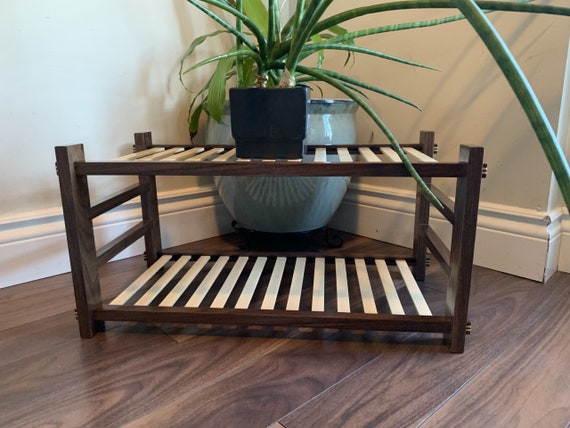 Black Walnut Plant Stand Plant Shelf. - Etsy