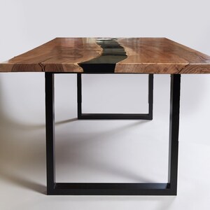 Black Walnut River Table, Epoxy Table, Dining Table, Kitchen Table ...