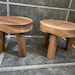 Walnut Stool, Small Live Edge Walnut Stools, Three Leg - Etsy