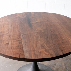 Round Walnut Table. Build Your Own Round Table. Metal or Hardwood Legs ...