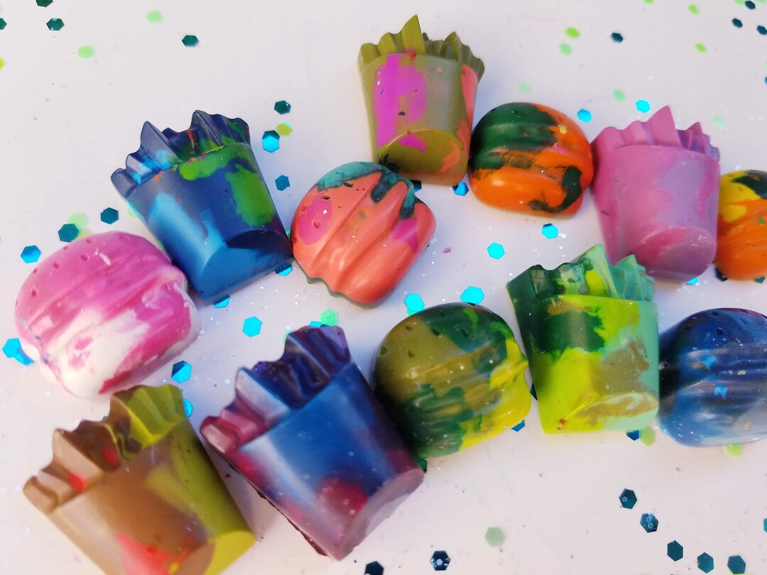 Burger and Fries Crayon Set of 8 -gift-kids Birthday Gift-, Unique ...