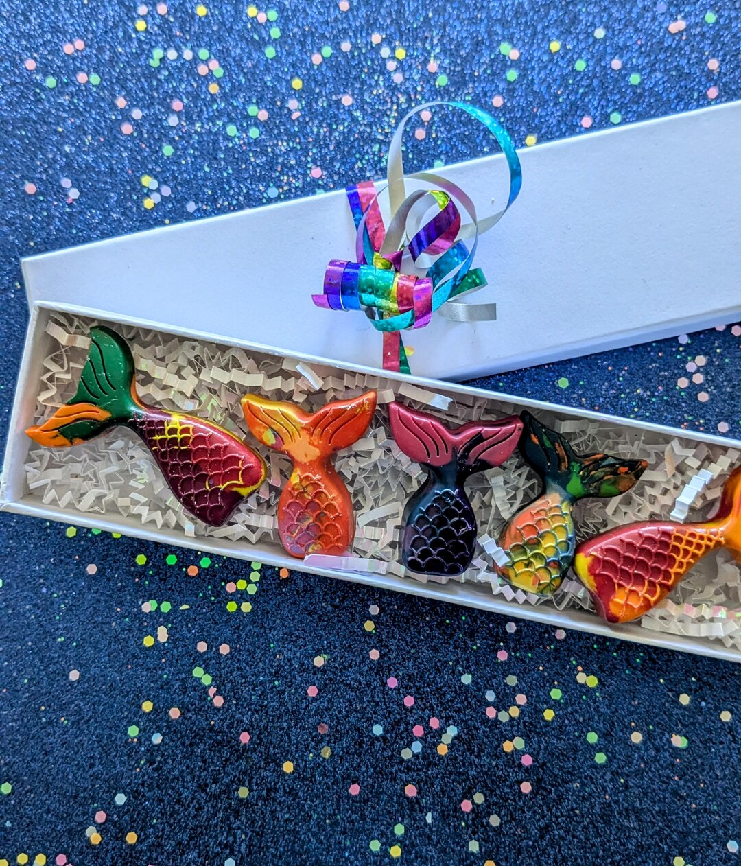 Mermaid Crayons Set of 5- Crayon Gift-kids Christmas Gift-birthday Gift ...