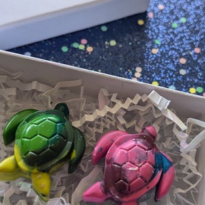 Turtle Crayons Set of 6-crayon Gift-kids Christmas Gift-birthday Gift ...