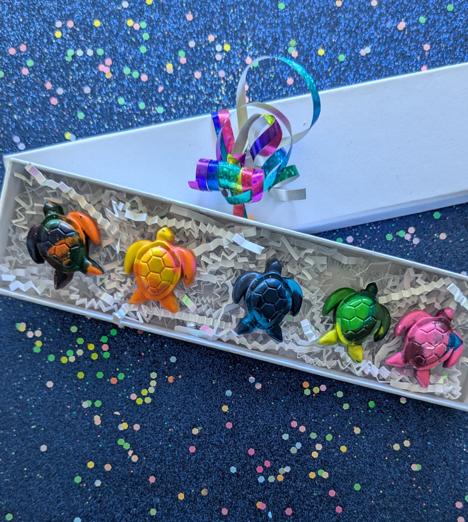 Turtle Crayons Set of 6-crayon Gift-kids Christmas Gift-birthday Gift ...