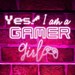 Gamer Girl Neon Style LED Light Wall Sign | Wall Display for Gaming ...