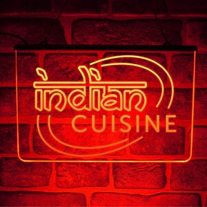 Indian Takeaway Curry LED Neon Light up Window Display Sign for Shop ...